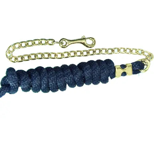 Poly Lead Rope with 24" Brass Plated Chain – Equine Essentials