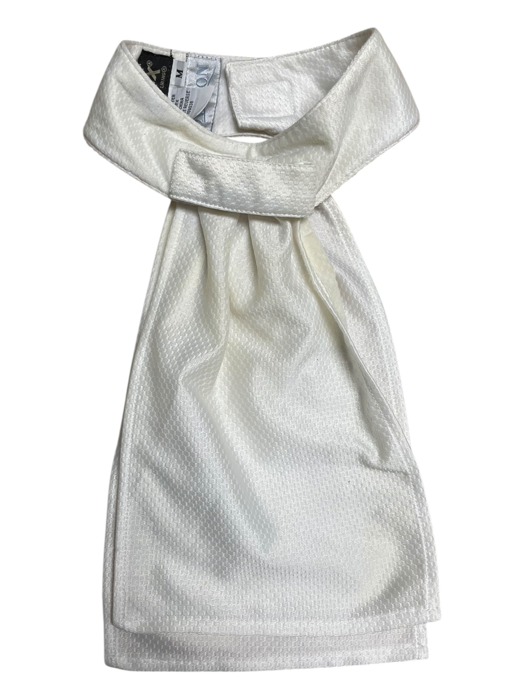 Dri-Lex Stock Tie - White - M - USED – Equine Essentials