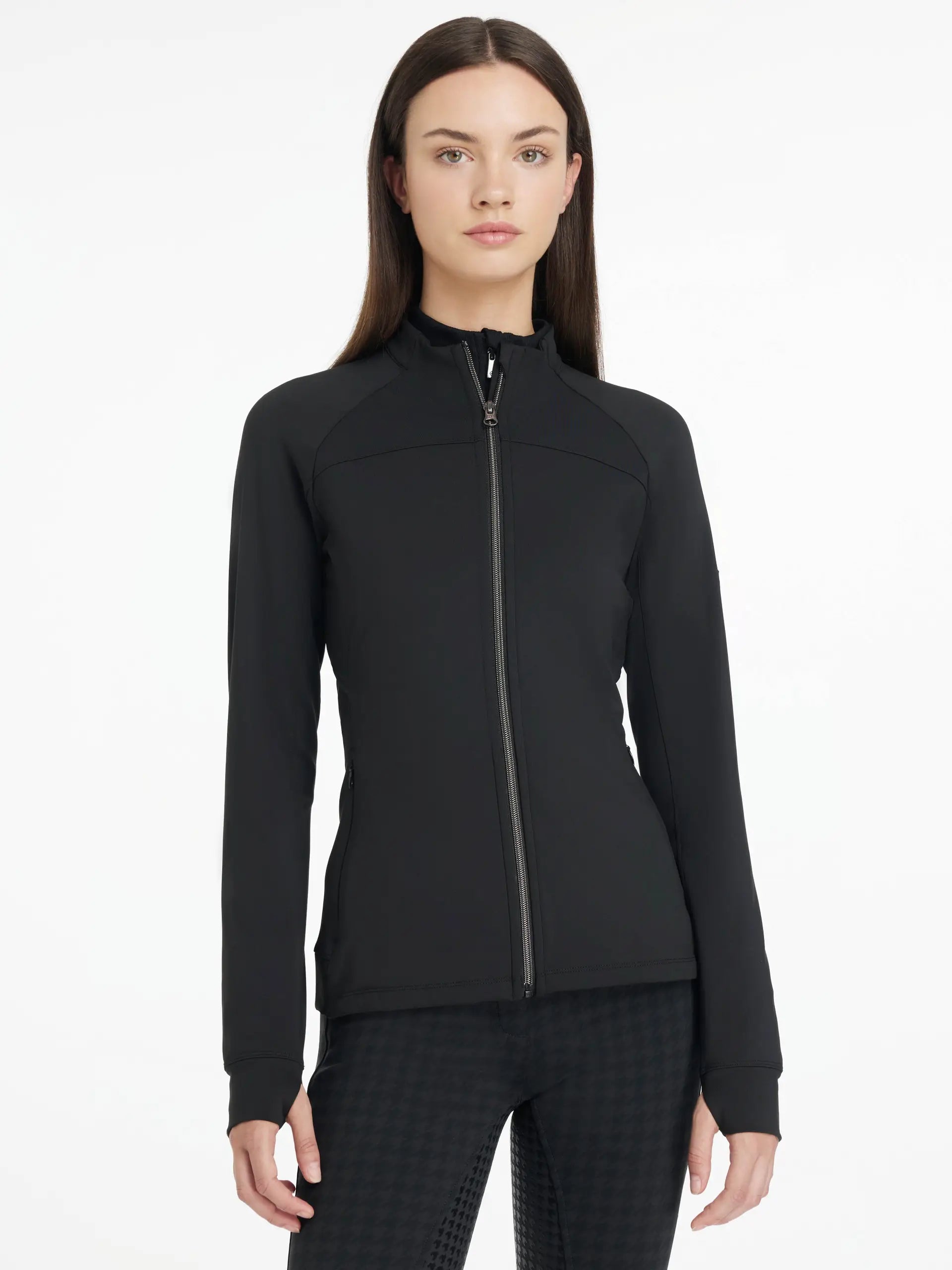 Aspen Brushed Zip Through Jacket Black – Equine Essentials