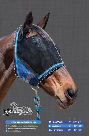 Kensington Uviator Fly Mask - No Ears – Equine Essentials